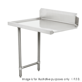 Modular System Clean Dish Table with Splashback 150mm high splashback