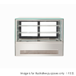 Counter top square glass cold food display - GN-900RT